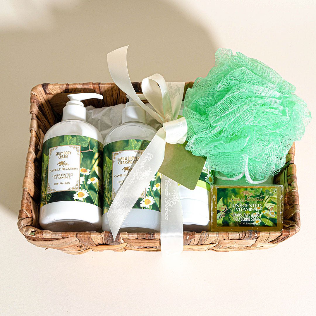 Essentials Gift Basket Unscented Vitamin E – Camille Beckman